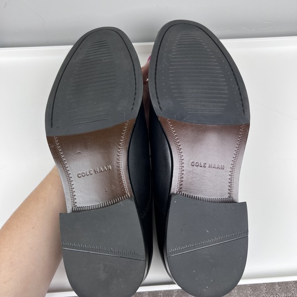 Cole Haan | Shoes | Nwotcole Haan Black Leather Laces Round Toe Loafers ...